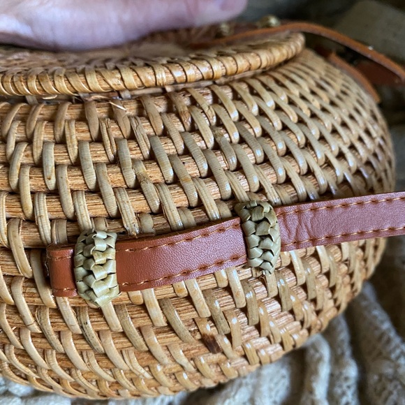 Bags | Rattan Crossbody Bag Nwot | Poshmark